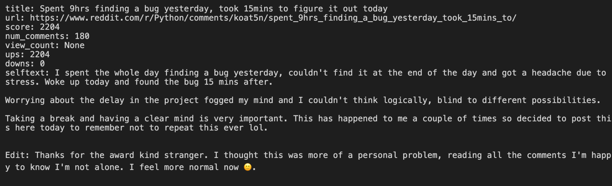 Reddit Apis Json Documentation How To Parse Json With And Without Python Jc Chouinard
