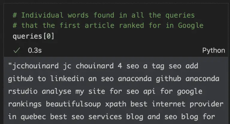 TF-IDF on Google Search Console Data (Python Examples) - JC Chouinard