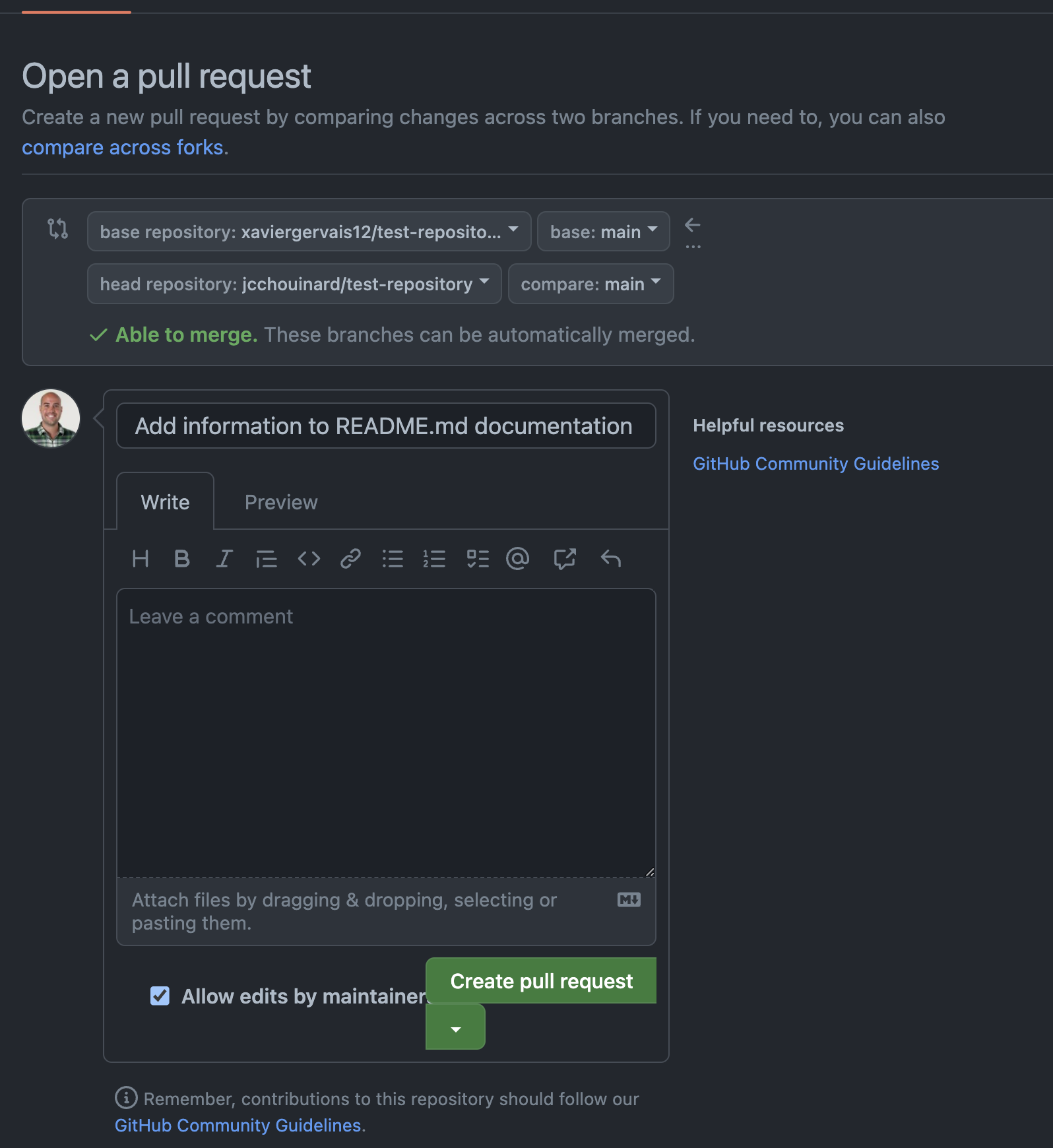 Git Pull Requests Fork And Merge A Repository Step By Step On Github Jc Chouinard